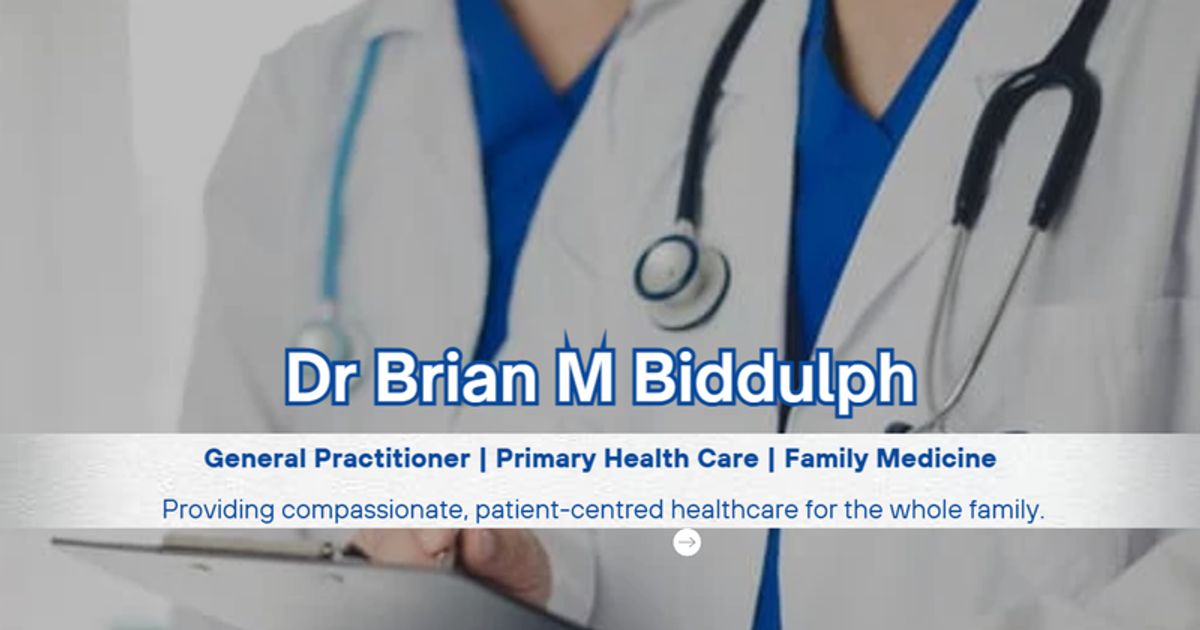 Dr Brian M Biddulph